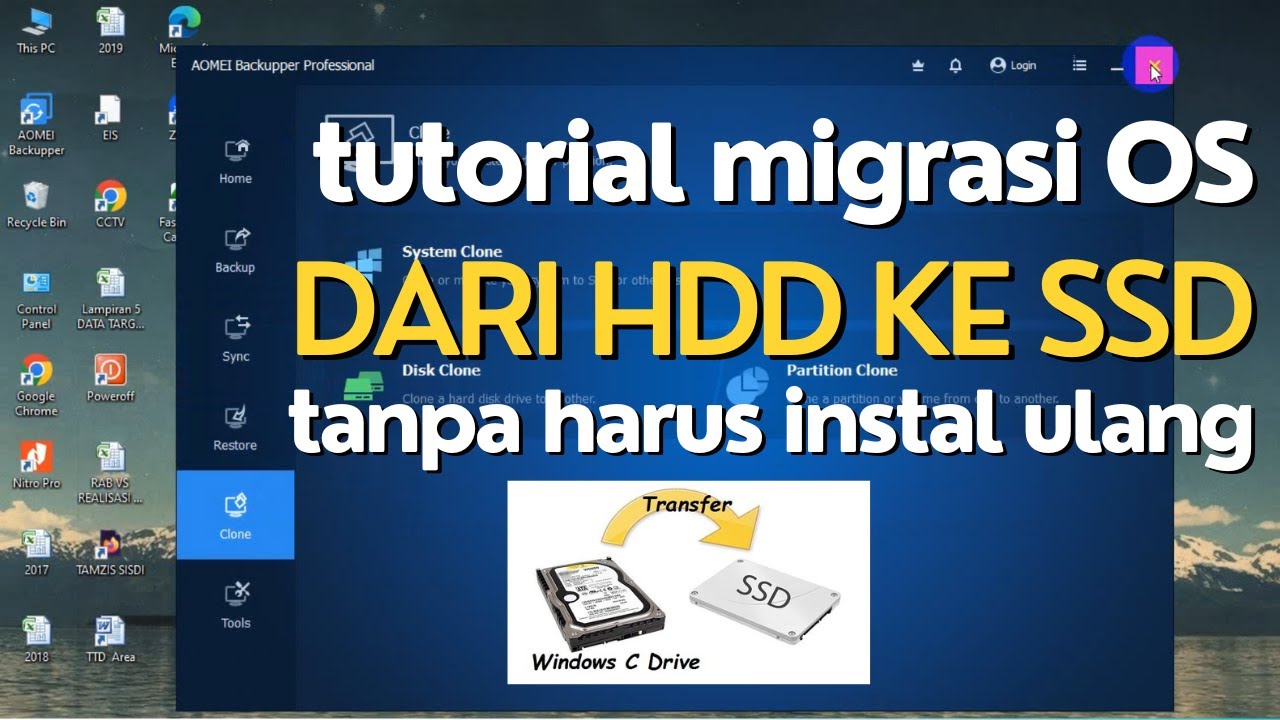 Cara Migrasi OS dari HDD ke SSD Tanpa Harus Install ulang - YouTube