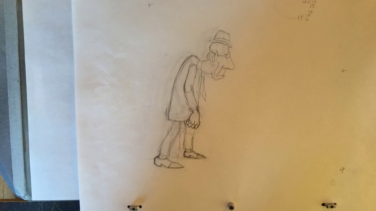 Old Man walk cycle- 2 - YouTube