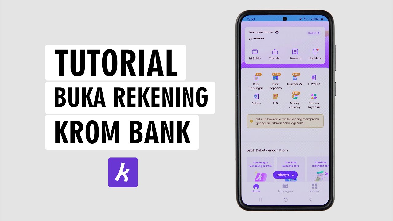 Cara Daftar Krom Bank Digital - Buat Akun Krom Bank - YouTube