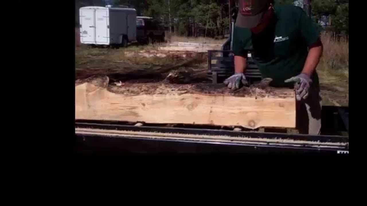 How To Process an irregular log on a bandsaw mill - YouTube