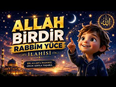 Allah Birdir Rabbim Yüce İlahisi 🤍 Öğretici İlahi | Ney Sesli Hareketli Nasheed 🎶 x2 Tekrar
