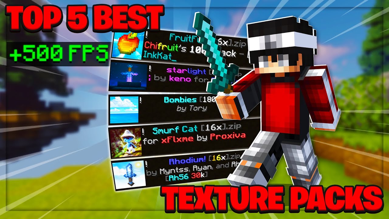 TOP 5 BEST [16x] FPS BOOSTING BEDWARS TEXTURE PACKS! (+500 FPS) - YouTube