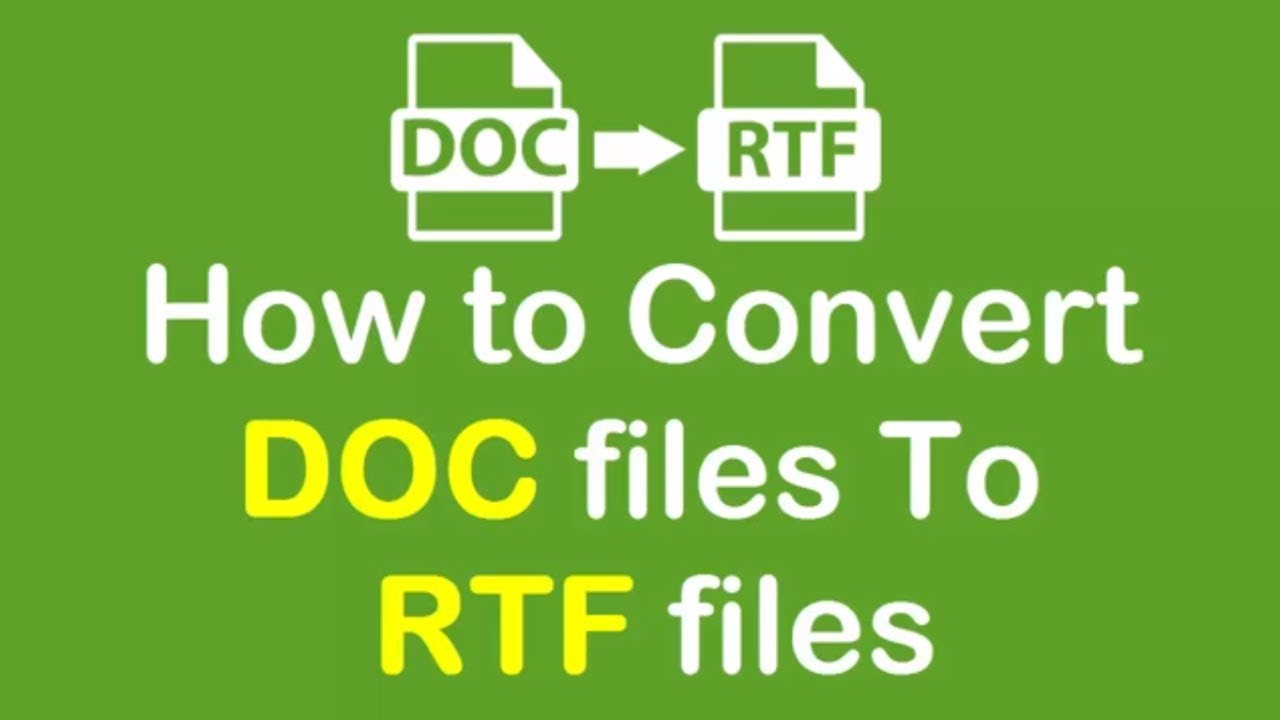 How To Convert Multiple Doc Files To RTF Files YouTube How To Convert Multiple Doc Files To RTF Files YouTube