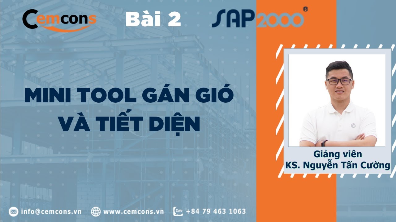 SAP2000 #02 - Mini tool gán gió và tiết diện - YouTube