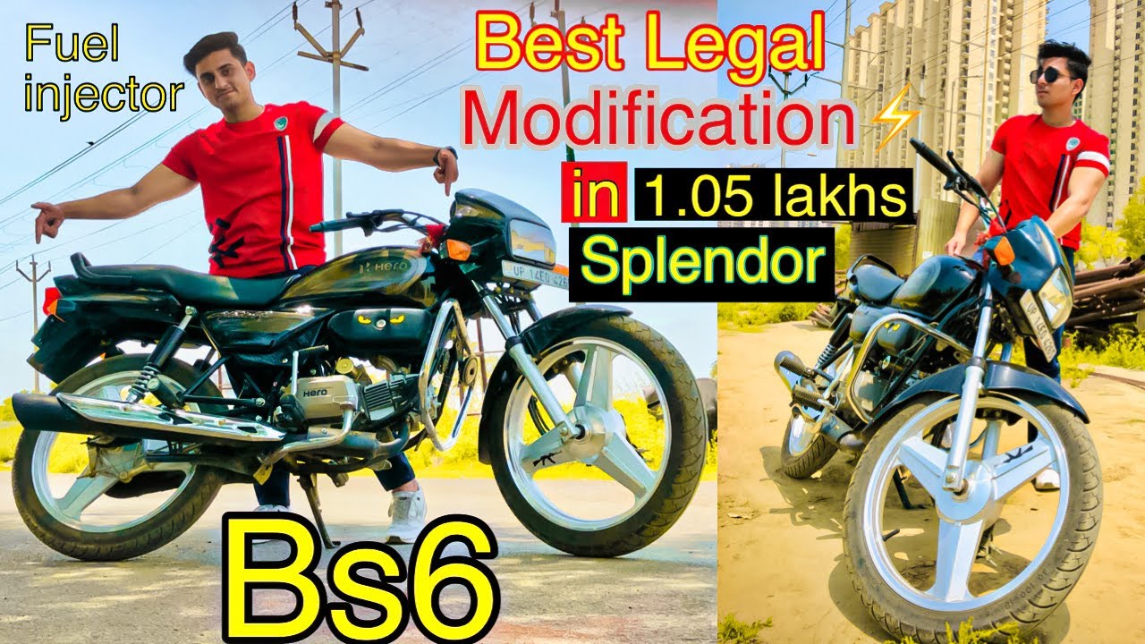 Best Legal modification in splendor [fuel injector installed] Alloy ...
