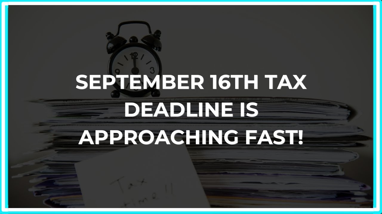 9/15 Deadline! - YouTube