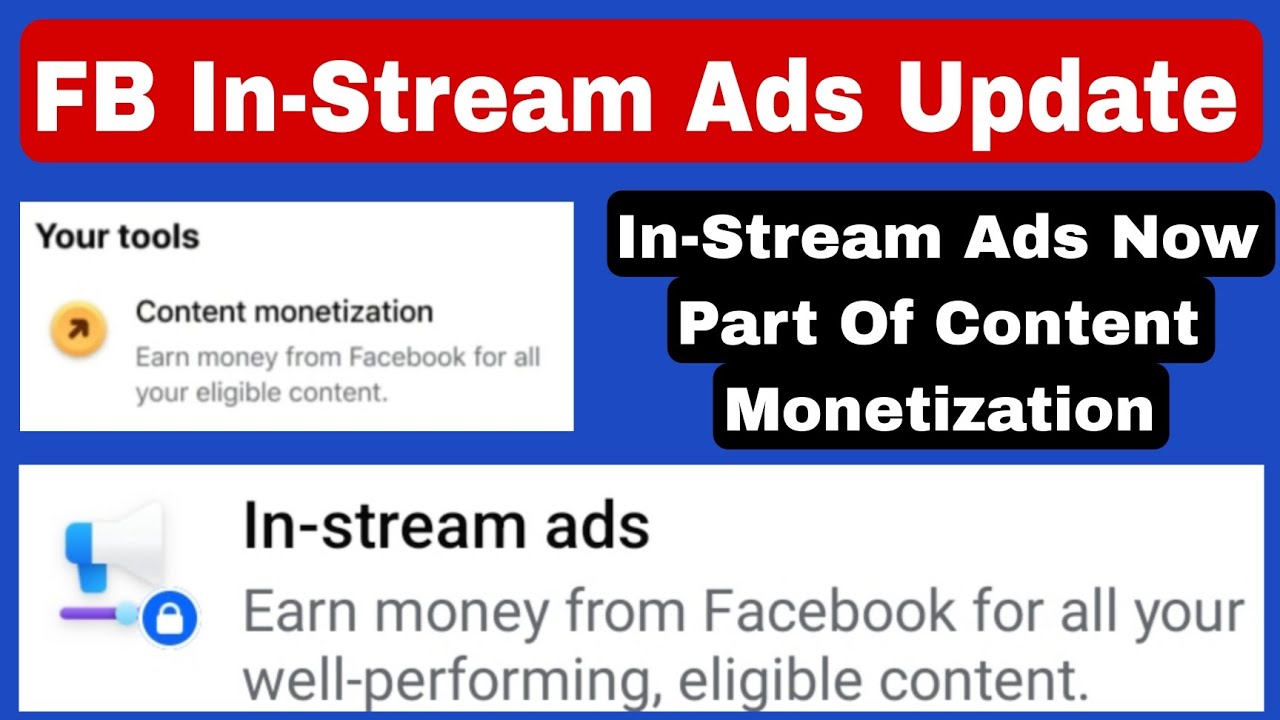 Facebook In-Stream Ads Now Part Of Content Monetization | Facebook In-Stream Ads New Update 2024 ...