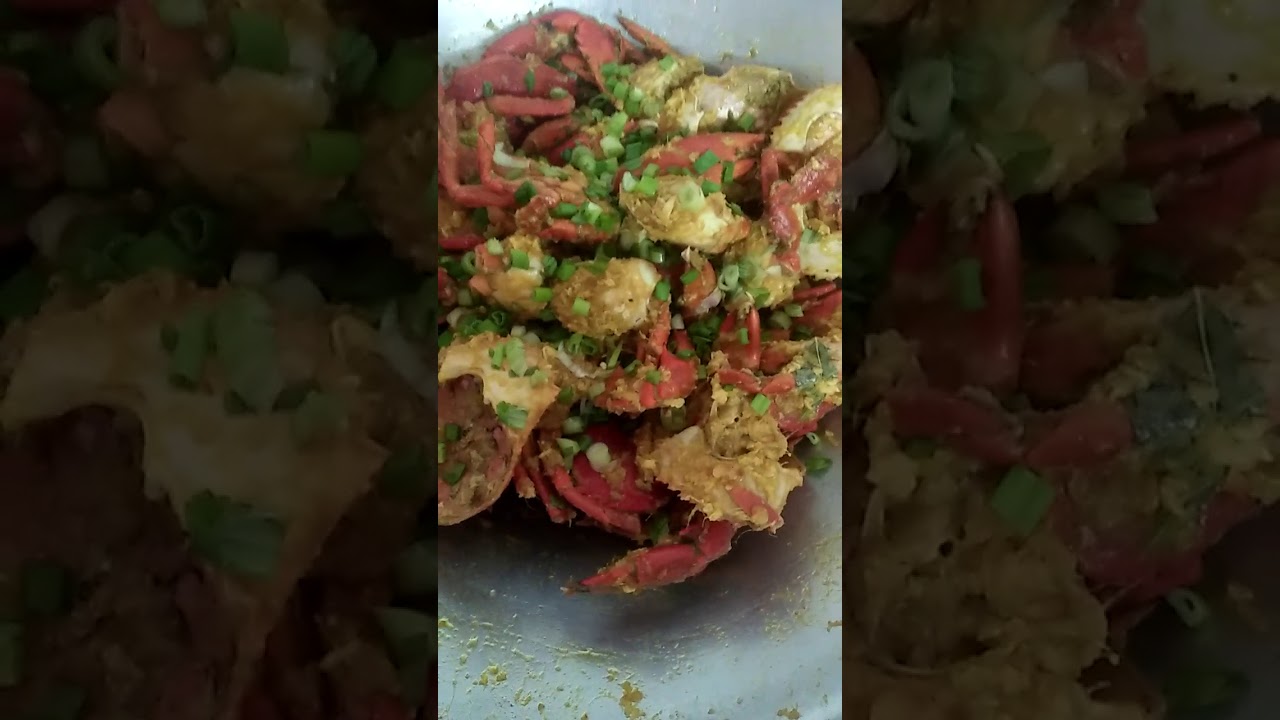Sweet sour crabs my asistn chef did cooking for dinner tonight monday ...