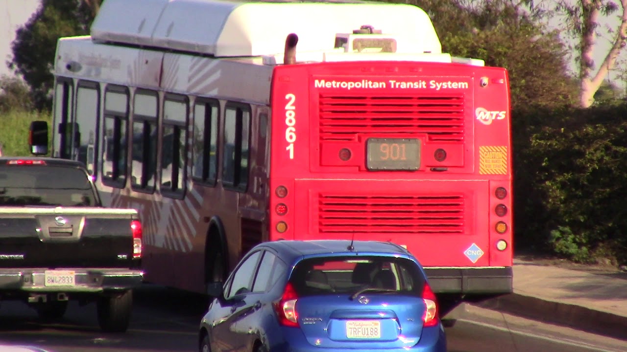 Mts Bus New Flyer C40lf Route 901 2861 Youtube