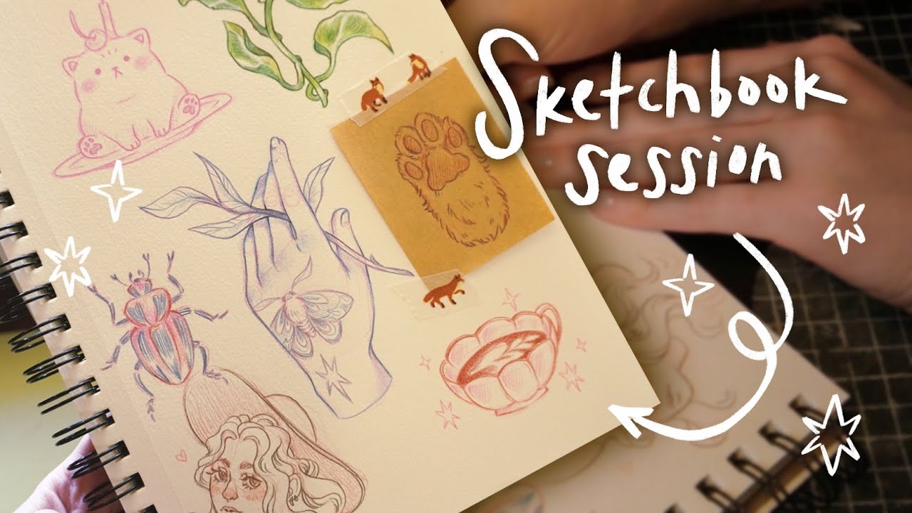 a chat about sketchbooks + letting go of expectations 🌻 chill draw with ...