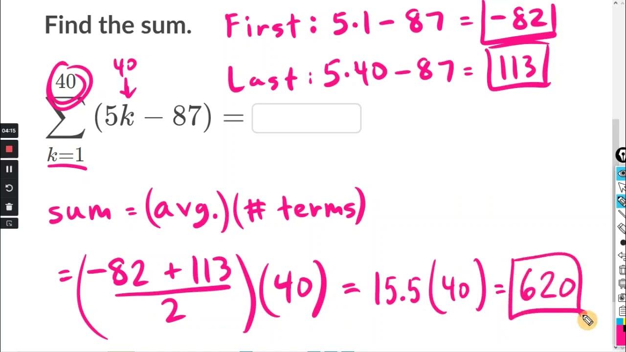 Arithmetic Series : Khan Academy - YouTube