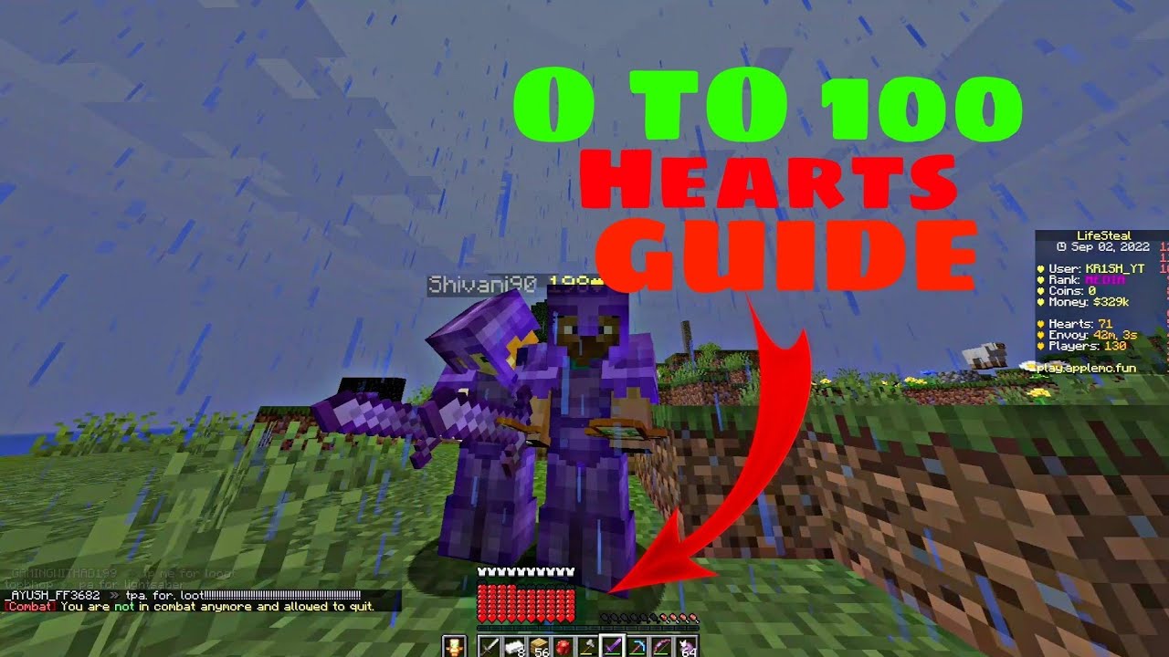 Apple mc minecraft server 0 to 100 HEARTS GUIDE!! | apple mc minecraft ...