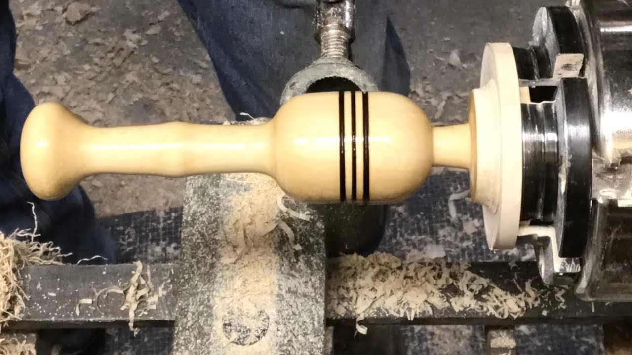 Turned baby rattle for Eli - YouTube