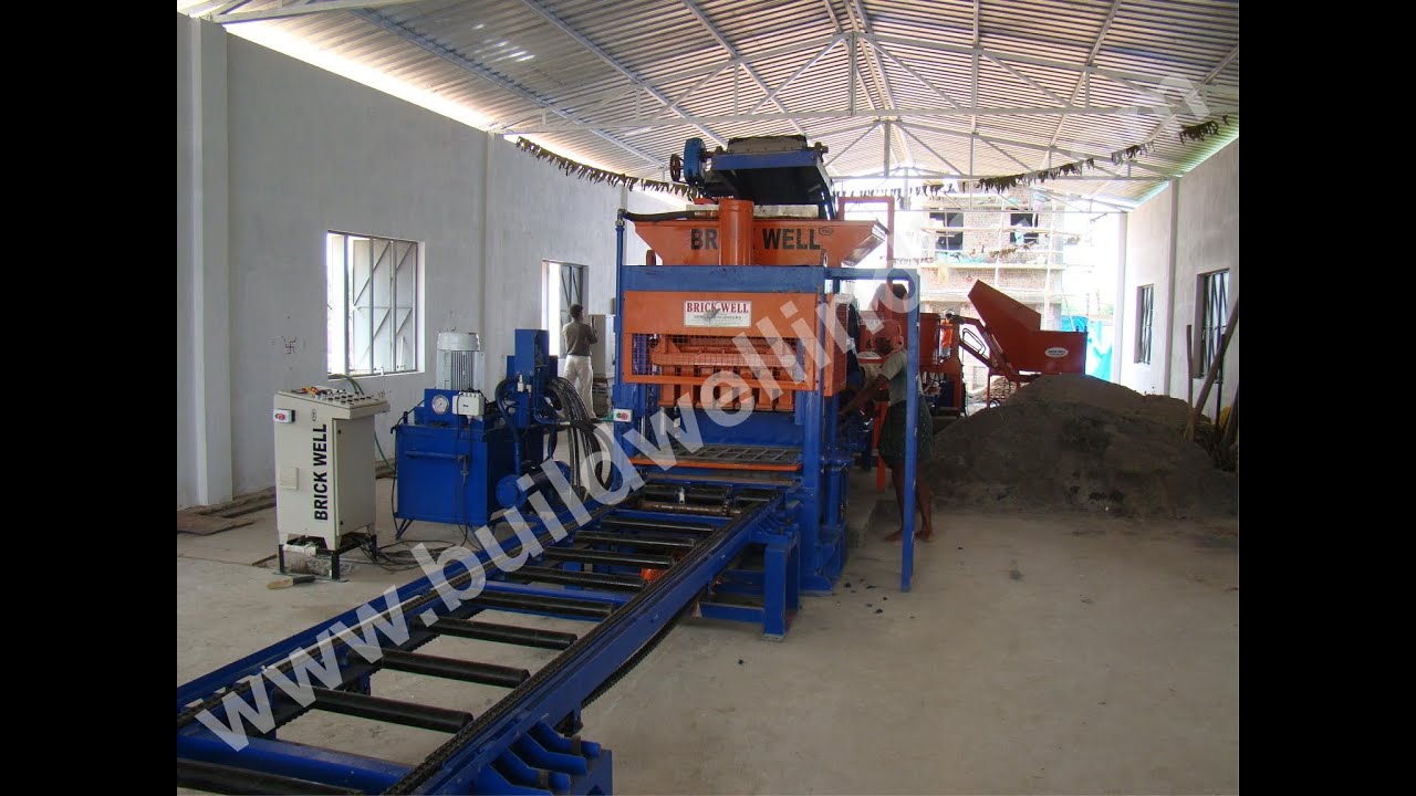 BUILDWELL Flyash Bricks - Blocks making machine - YouTube