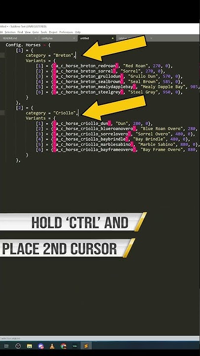10 SEC Tips - Sublime Text Shortcuts - Multiline Cursors #shorts - YouTube
