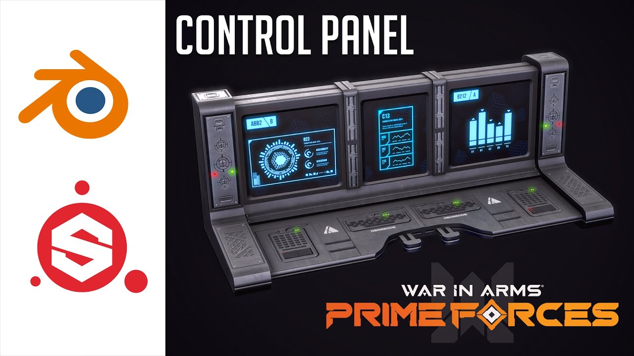 Control Panel High Poly, Baking and Texturing with Blender and ...