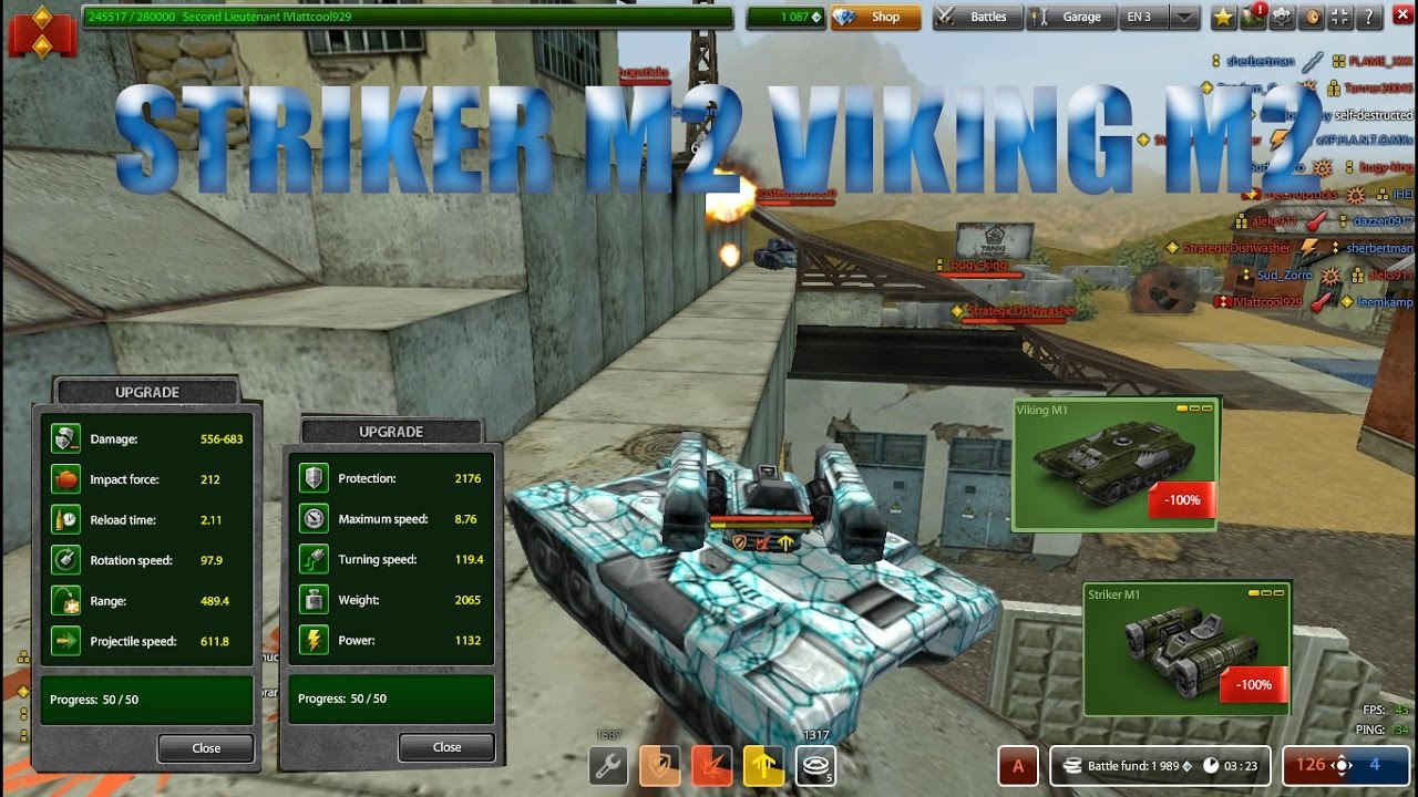 Tanki Q/A | STRIKER M2 VIKING M2 | Gameplay - YouTube