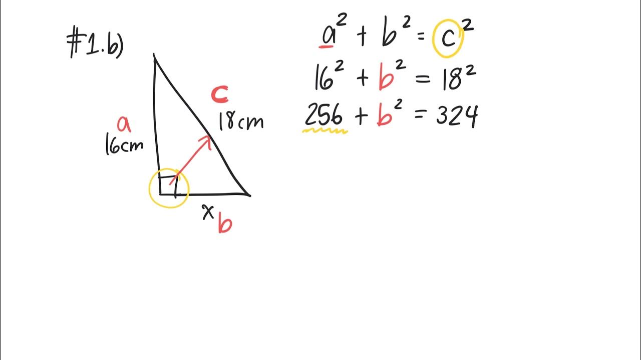 How to find unknown side length using Pythagorean theorem 2.1 gr 9 applied - YouTube