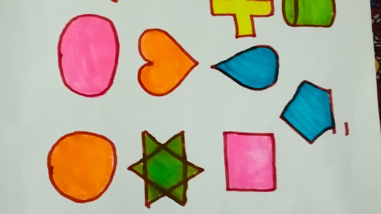 shape song, shape drowning and colouring, shapes - YouTube