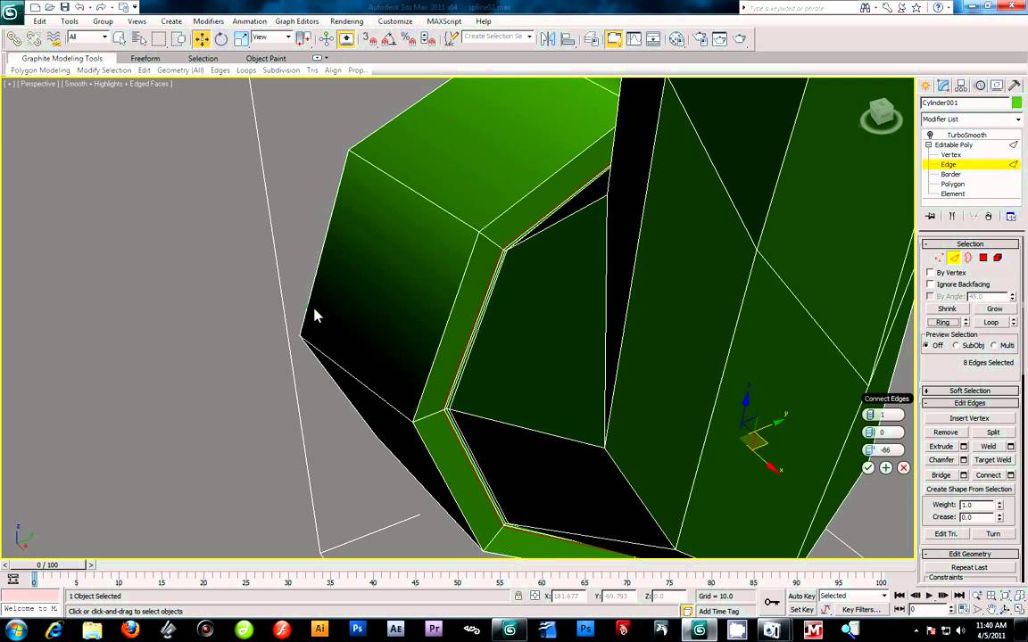 3D Studio Max 2011 - Introduction to basic Splines and Lathe modifier. Part 3. - YouTube