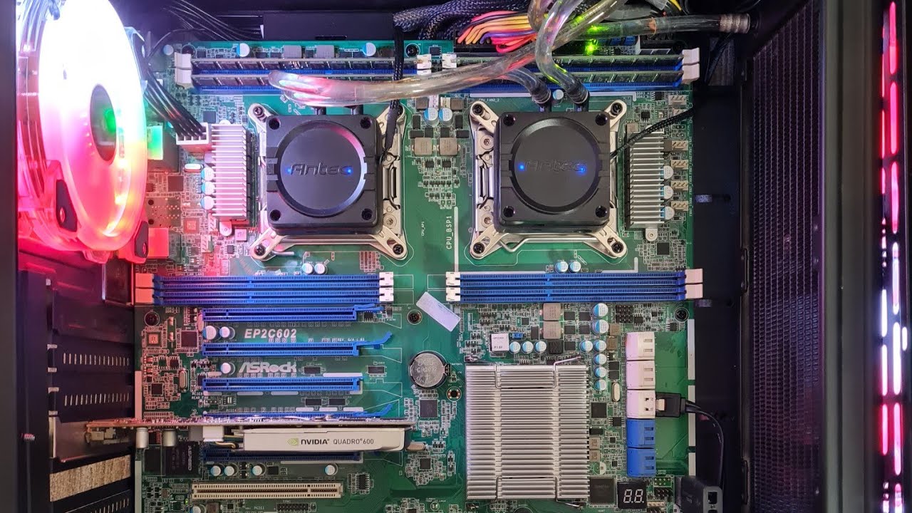 Thử tản nước trên main dual xeon | vui là chính ạ - YouTube