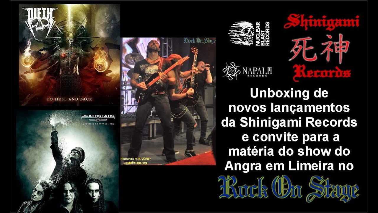Unboxing Pacote Shinigami Records Agosto Angra e Shows - YouTube