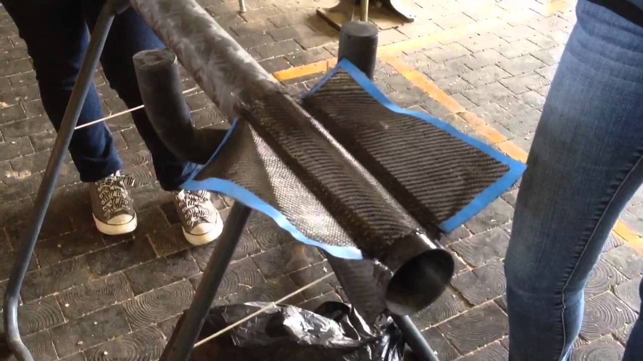 Layup of ACHS carbon fiber rocket - YouTube
