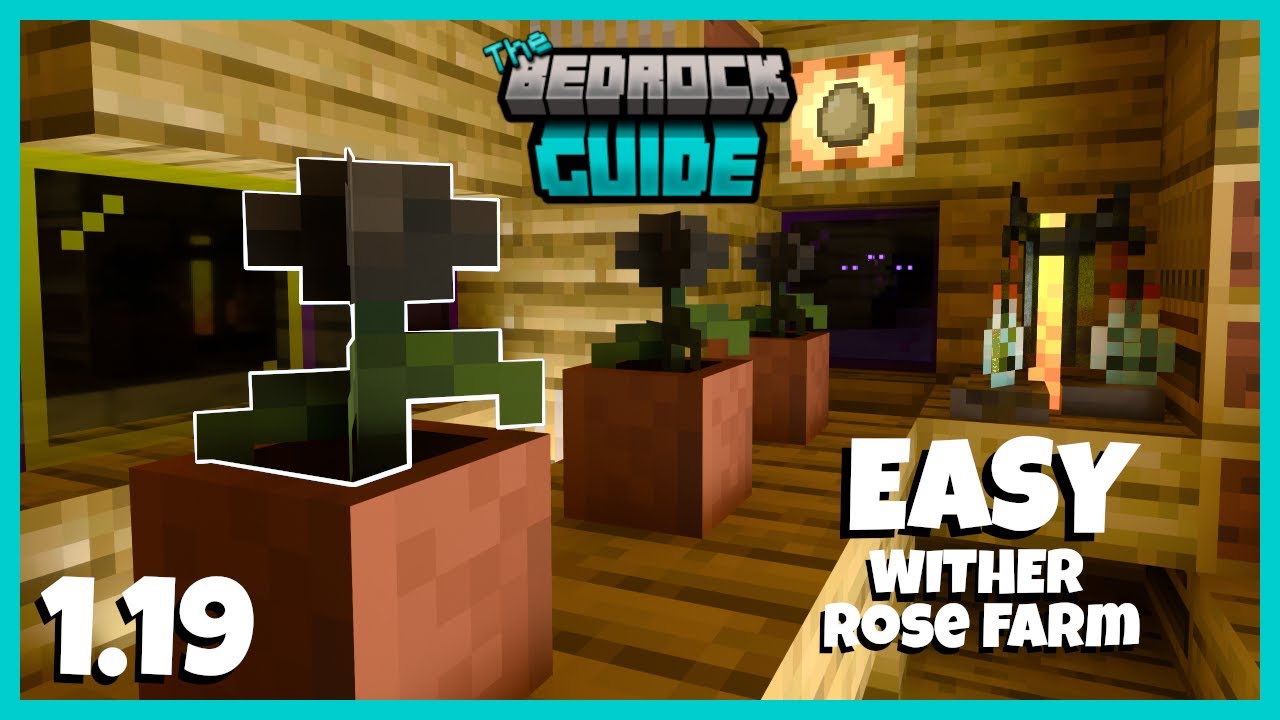 EASY 1.19 Minecraft Bedrock Wither Rose Farm - (PC, XBOX, PS4, MCPE ...