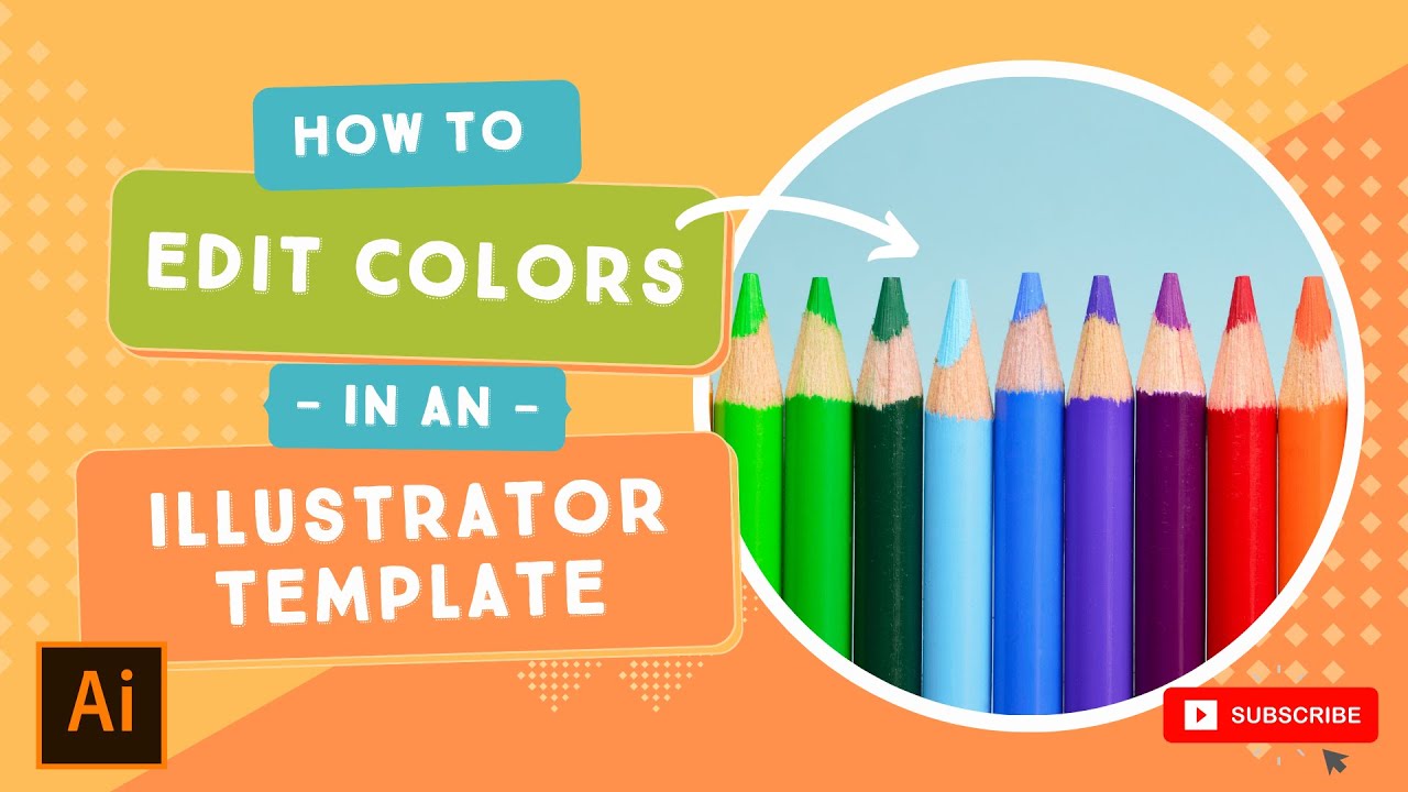 How to Edit Colors in an Illustrator Template - YouTube