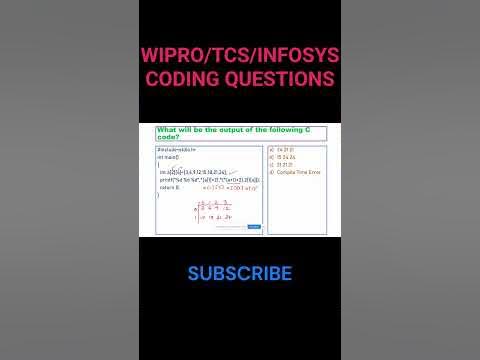 WIPRO CODING QUESTIONS IN C - YouTube