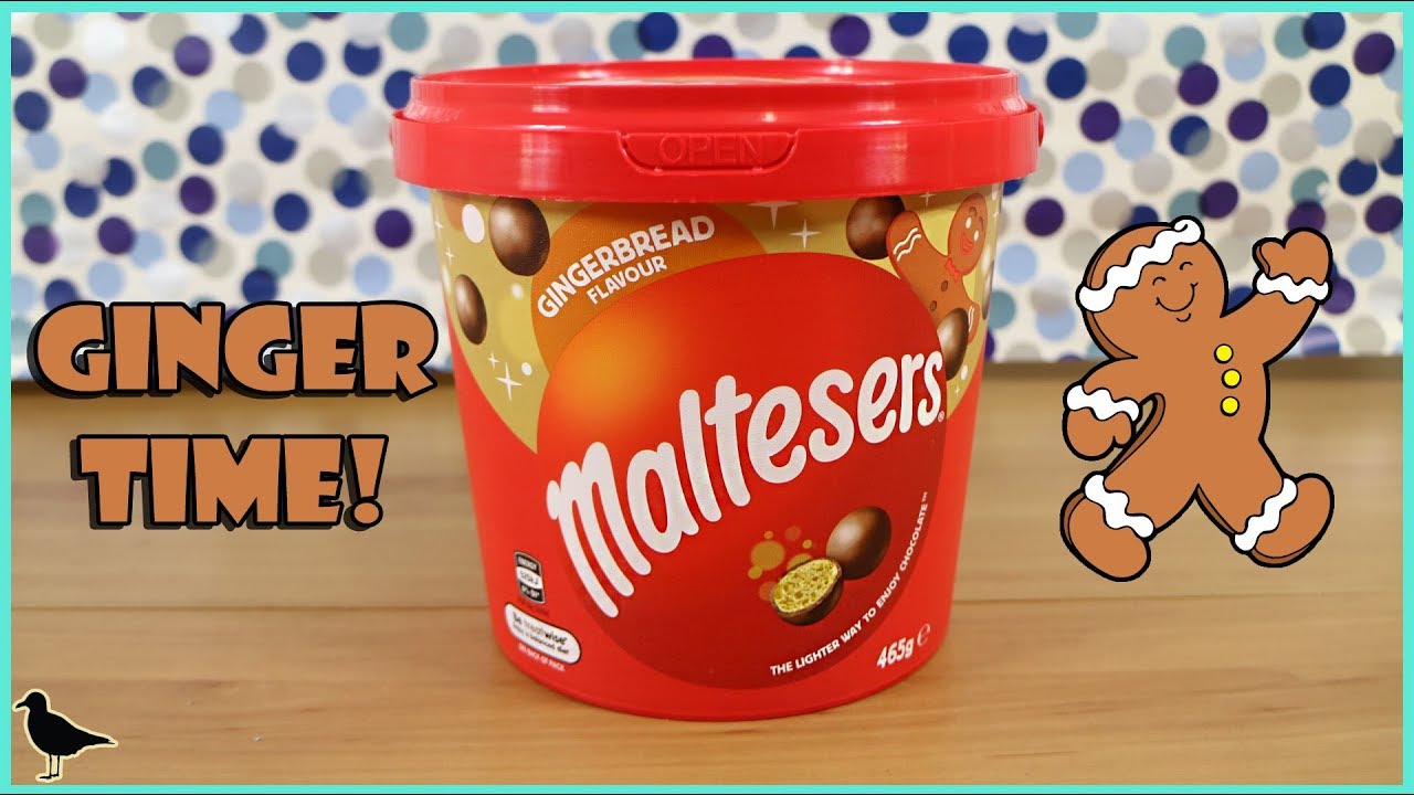 Gingerbread Flavour Maltesers Christmas Food Tasting Review! | Birdew ...