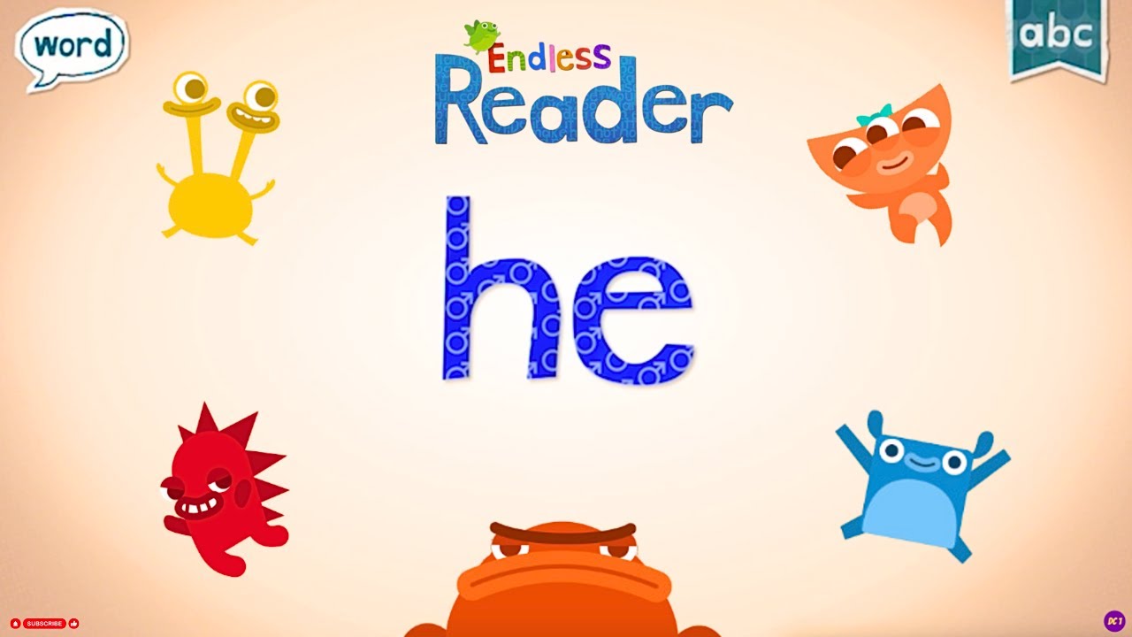 Meet the Word 'HE' with Endless Reader | Dive into Sight Words | Fun ...