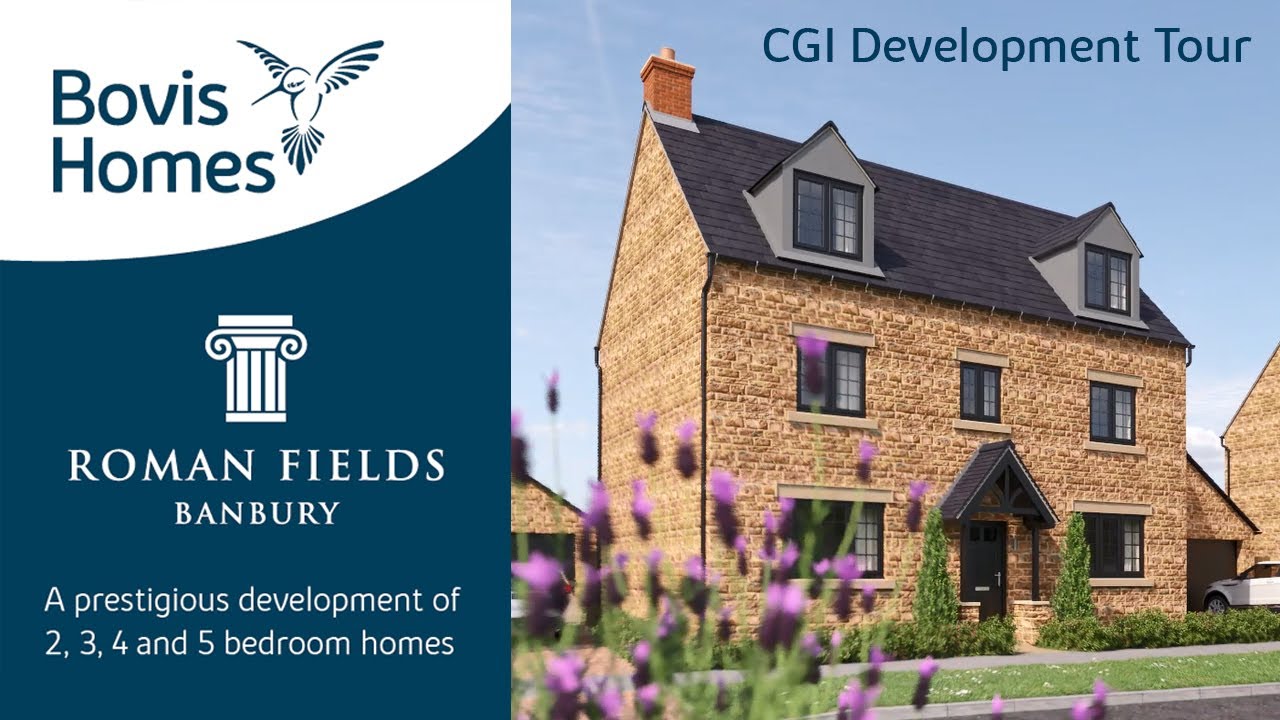 Bovis Homes: Roman Fields, Banbury - CGI Development Tour - YouTube