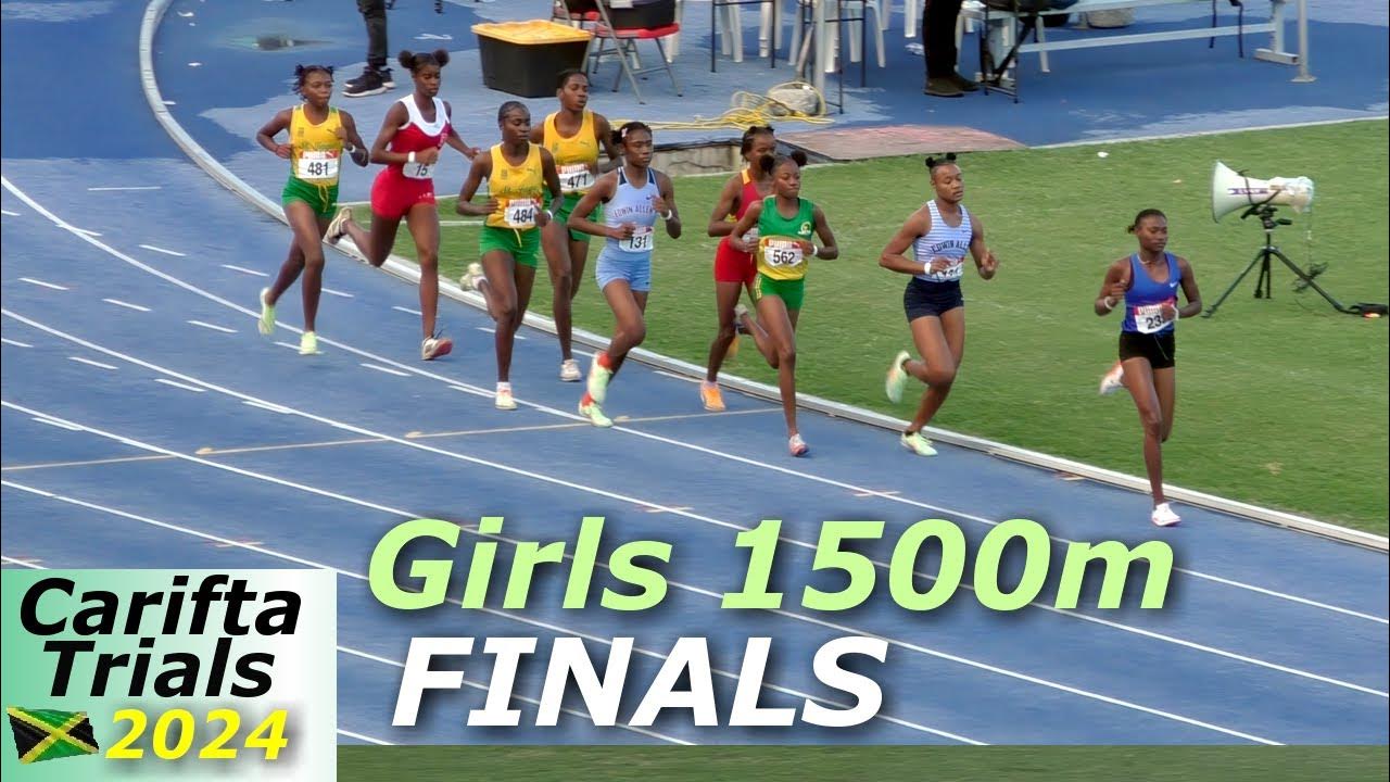 Alikay Reynolds | Rickeisha Simms | Girls 1500m FINALS | Carifta Trials Jamaica 2024 - YouTube