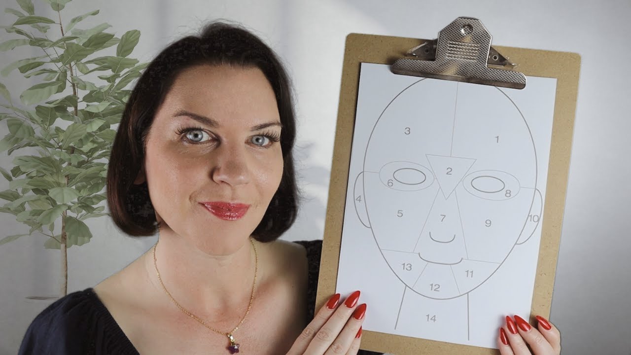 ASMR Face Mapping (detailed inspection, lights, touching, sensation ...