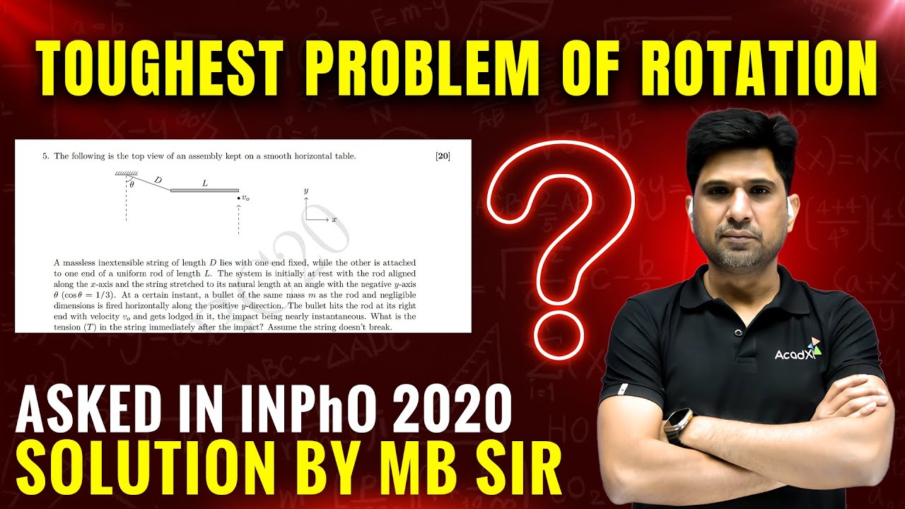 Toughest Problem in Rotation asked in INPhO 2020 | Live Solution by MB ...