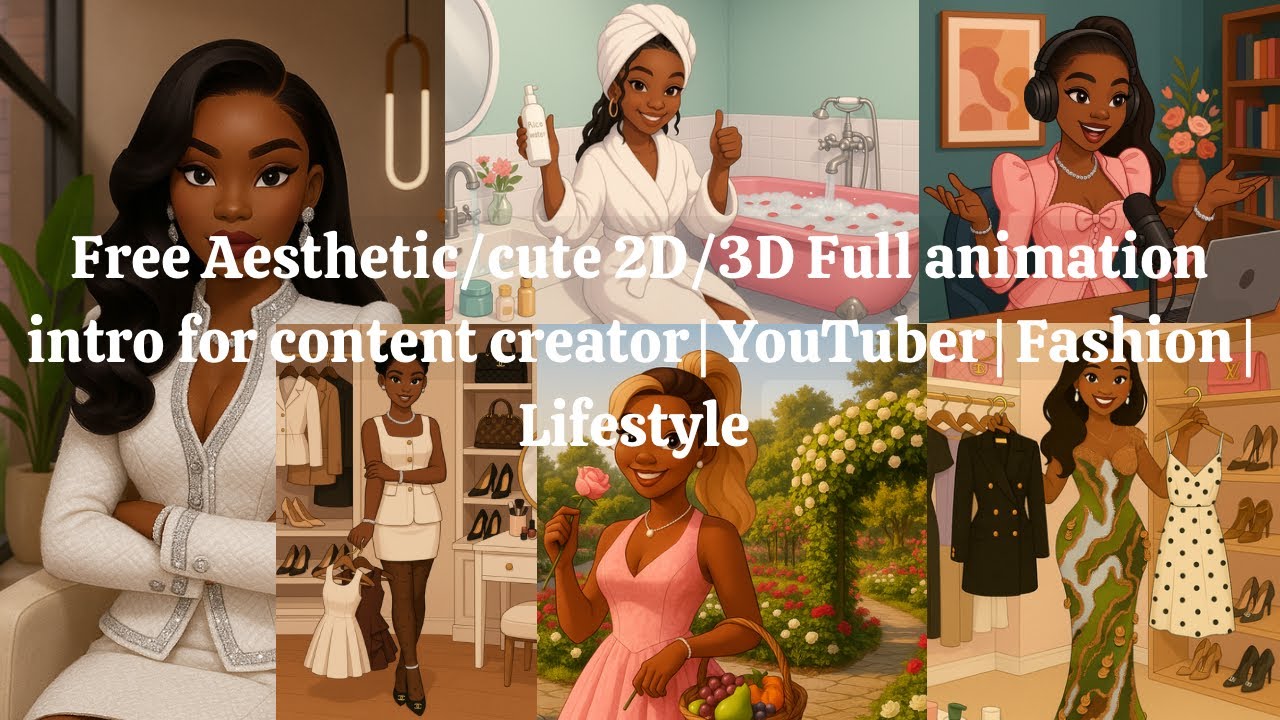 Free Aesthetic/cute 2D/3D Full animation intro for content creators ...