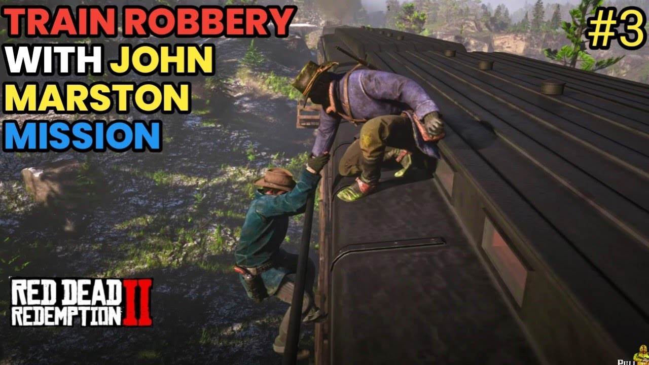 Red Dead Redemption 2 - Train Robbery With John Marston Mission (RDR2 ...