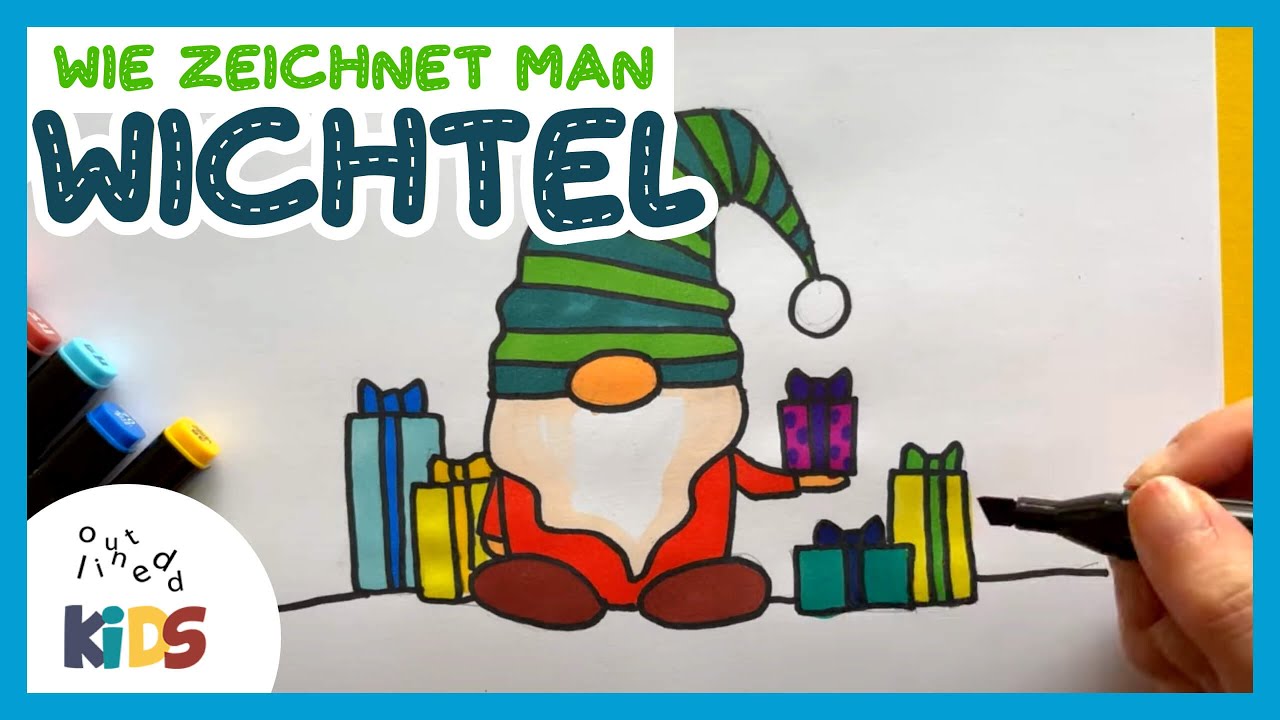 WIE ZEICHNET MAN EINEN WICHTEL I Schritt für Schritt Kinder 7+ Jahre ...