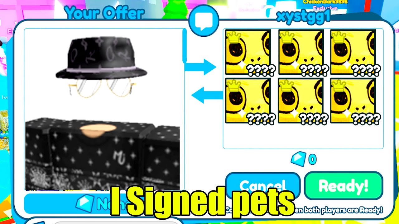 I Signed Pets to Players Pet Simulator X Roblox - YouTube