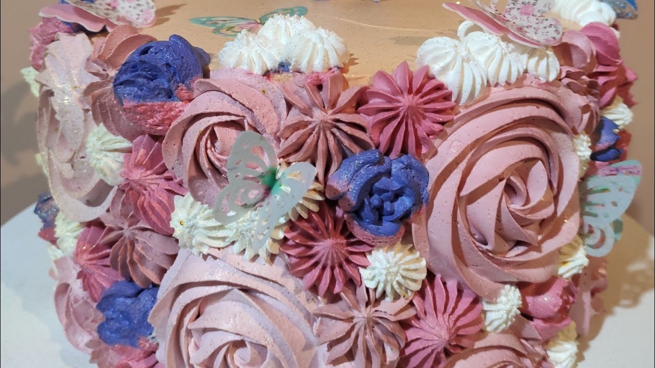 Bolo flower cake - YouTube