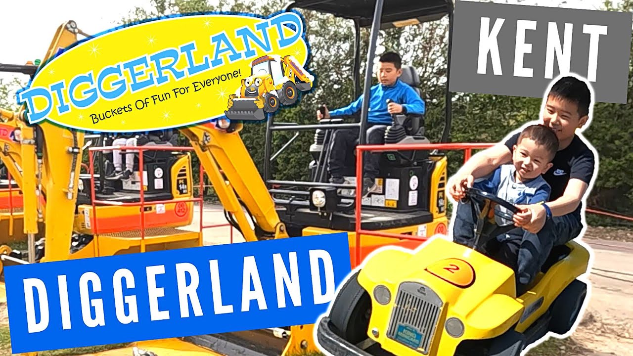 FUN DAY OUT AT DIGGERLAND KENT 🚜🚧🏎 - YouTube