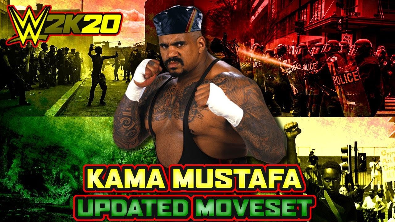 WWE 2K20 Kama Mustafa Updated Moveset - YouTube