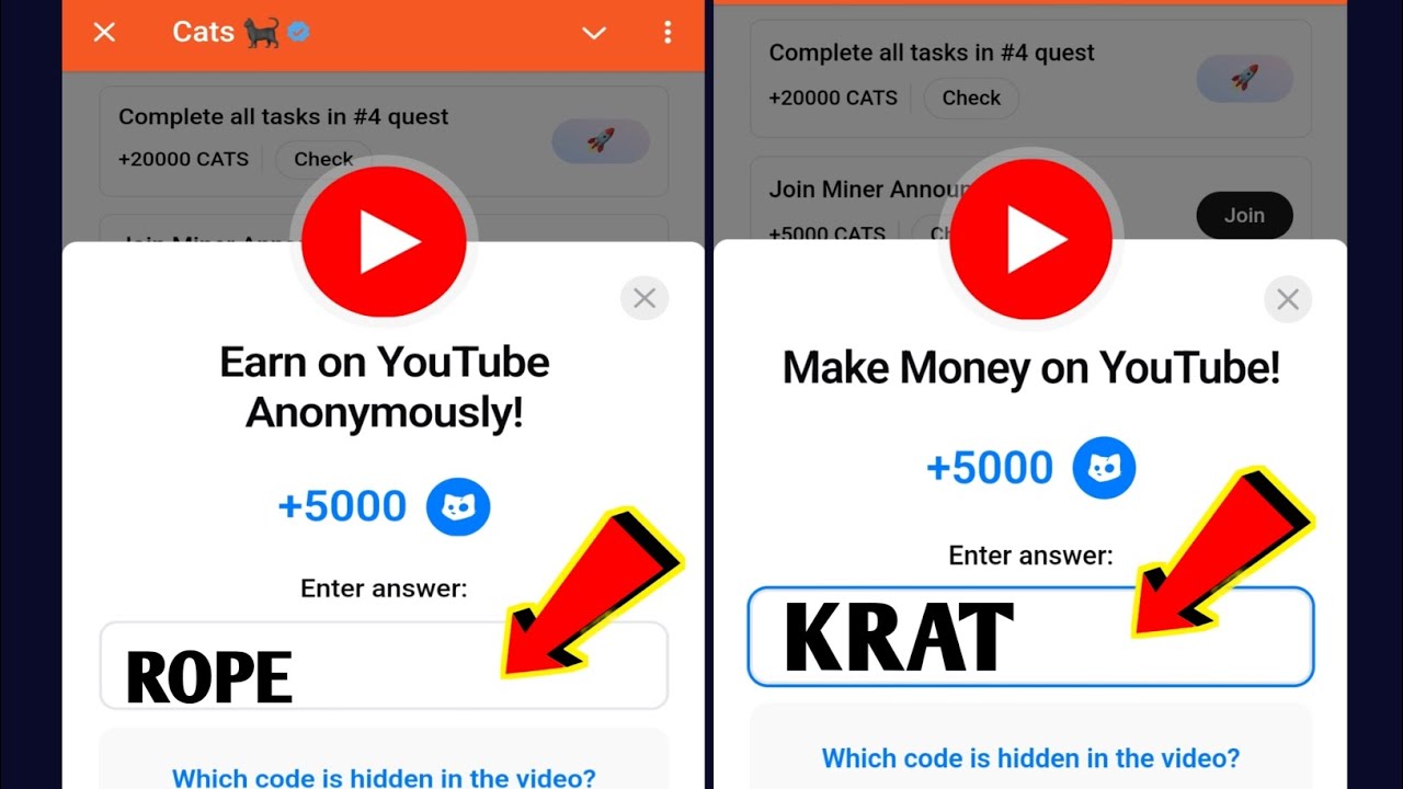 Earn on YouTube Anonymously! Cats Code | Make Money on YouTube! Cats Code | All Cats Codes Today ...