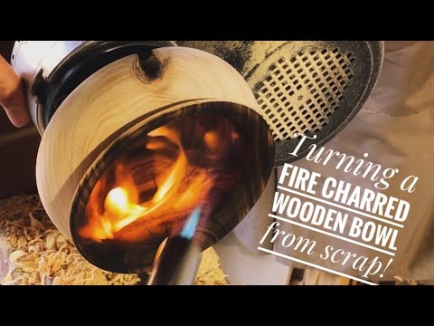 🔥 Wood Turning - A Fire Charred Bowl 🔥 - YouTube