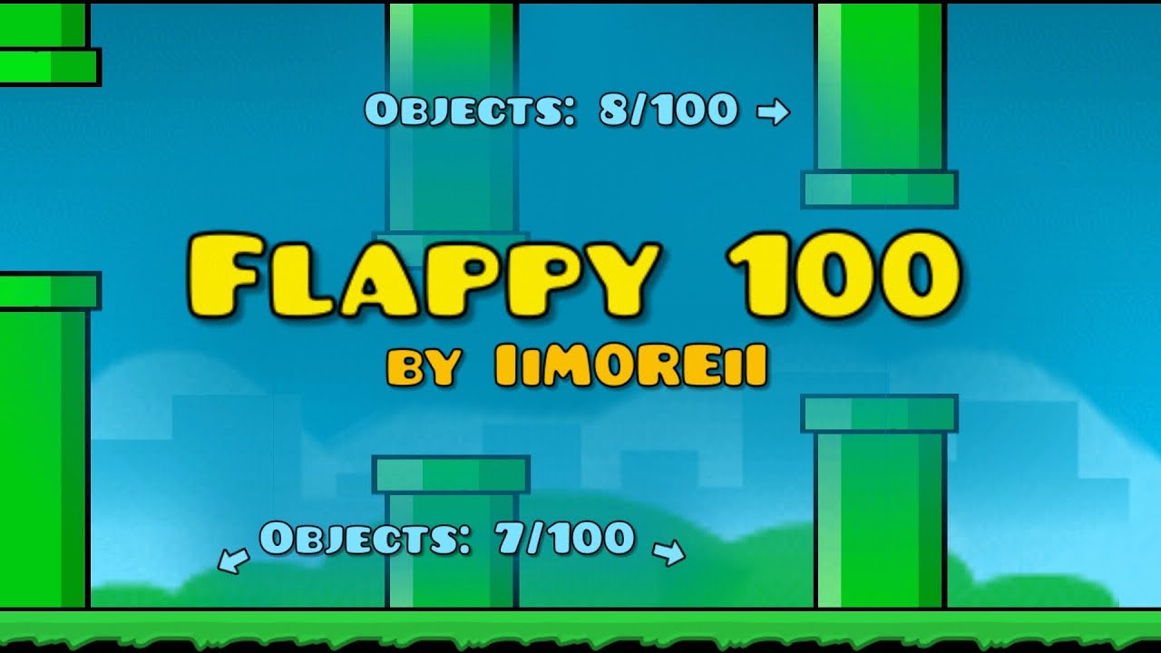 I made Flappy bird with only 100 objects | Geometry Dash 2.111 - YouTube