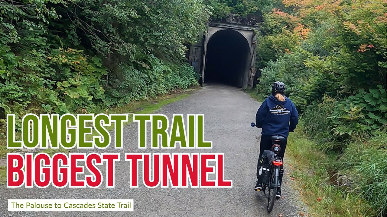 Palouse to Cascades State Park Trail -- the Longest Rail Trail Tunnel in US! Biking Washington ...