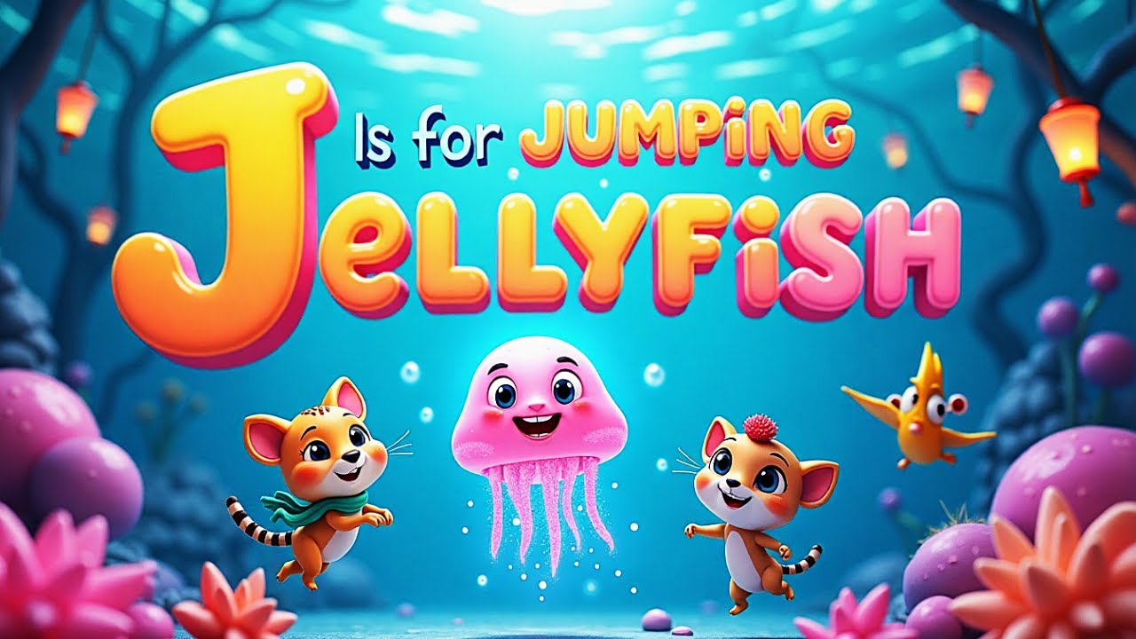 J Is for Jumping Jellyfish! 3D Pixar-Style Alphabet Rhyme for Kids ...