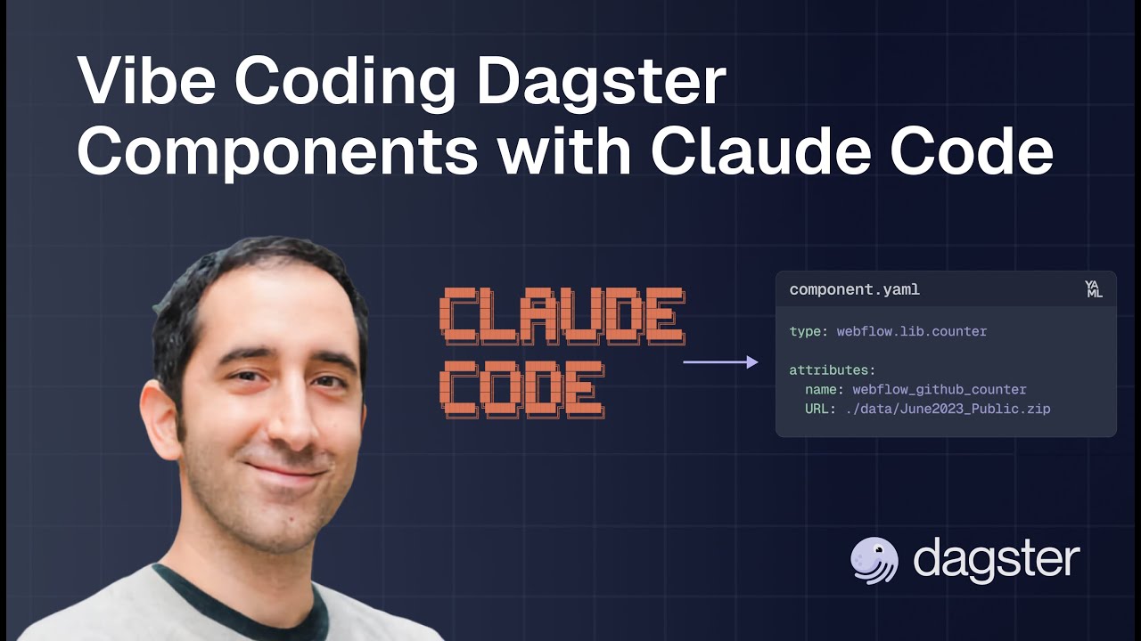 Vibe coding a Dagster Component with Claude Code - YouTube