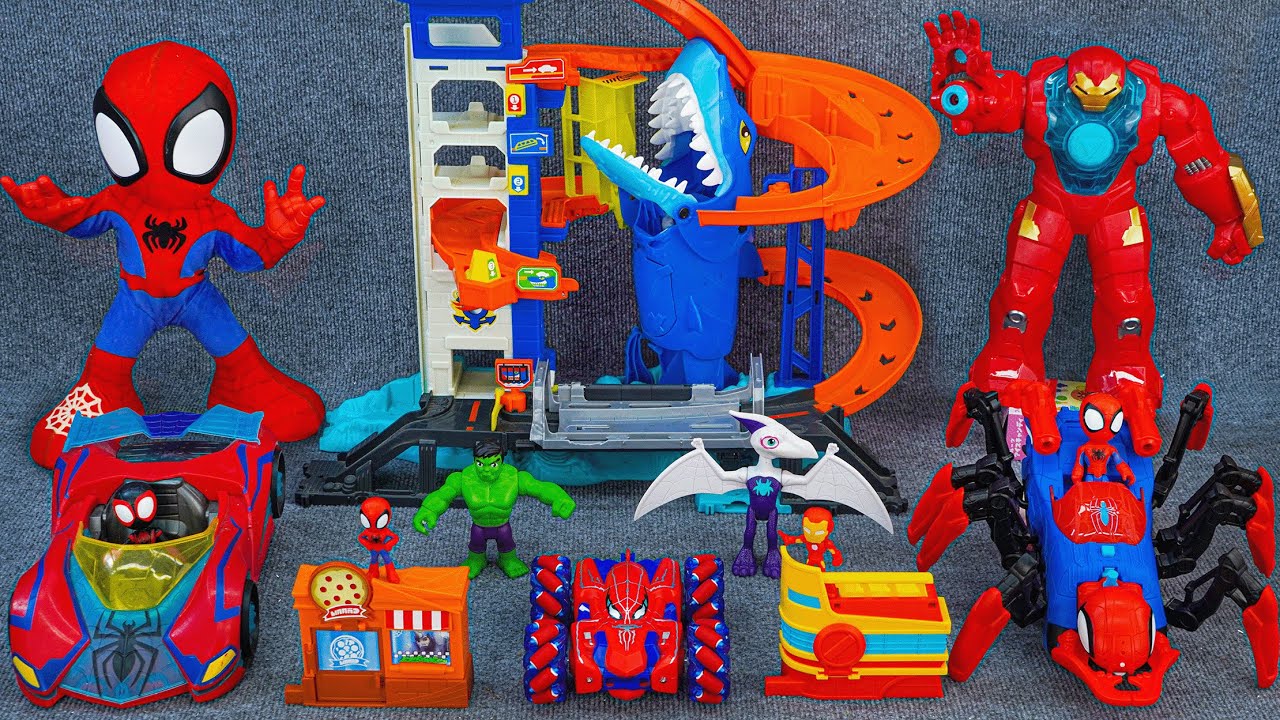 Marvel Spiderman Unboxing Review | Spidey Dino-Webs Treehouse | Spider ...